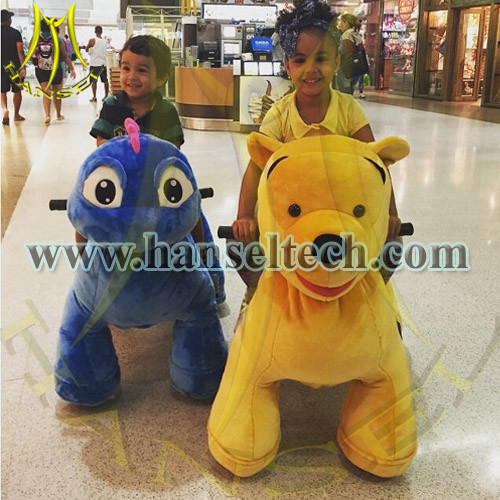 Hansel lovely dog ride coin operated plush ride on animal in Guangzhou